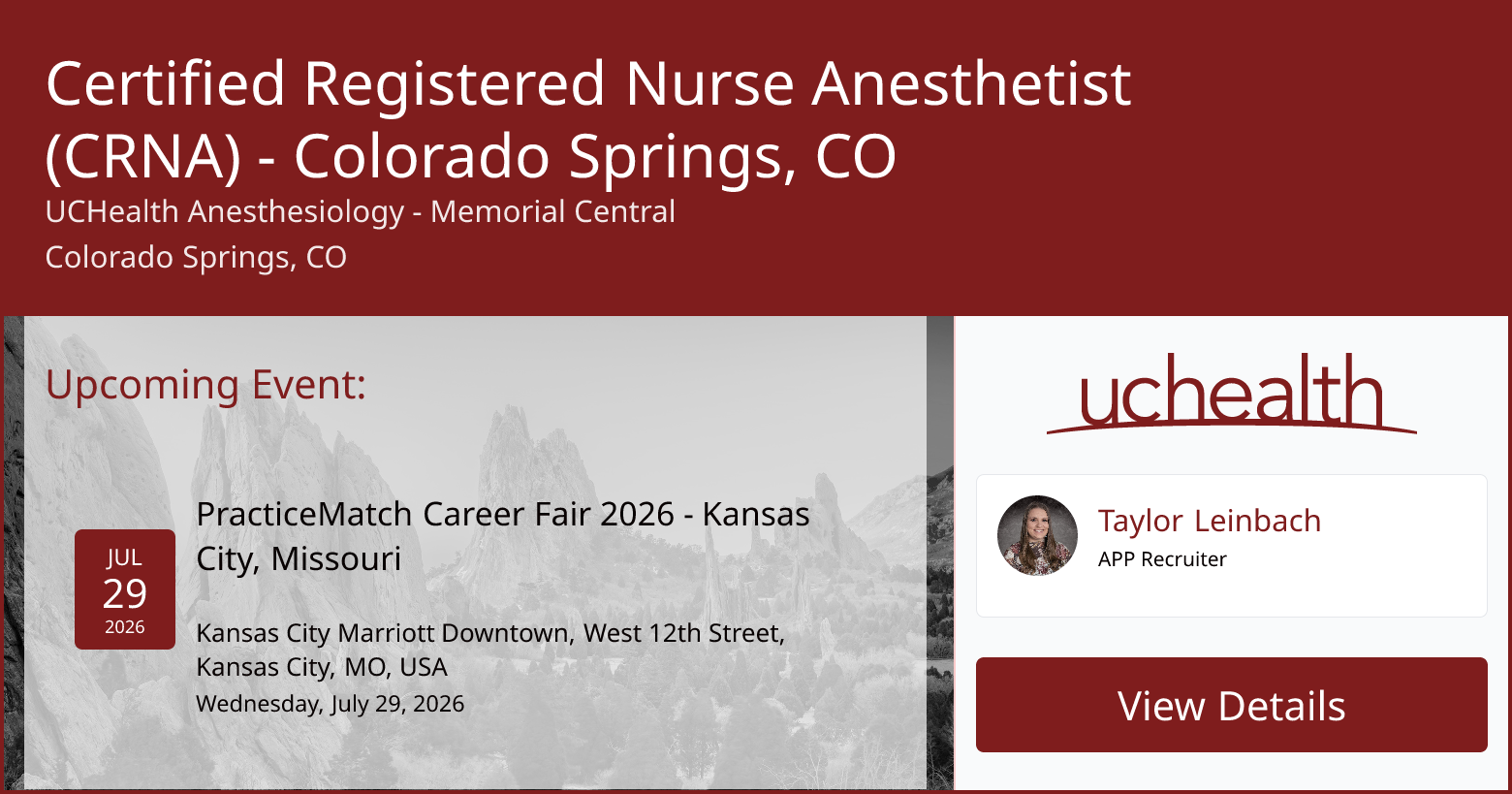 Certified Registered Nurse Anesthetist (CRNA) - Colorado Springs, CO ...