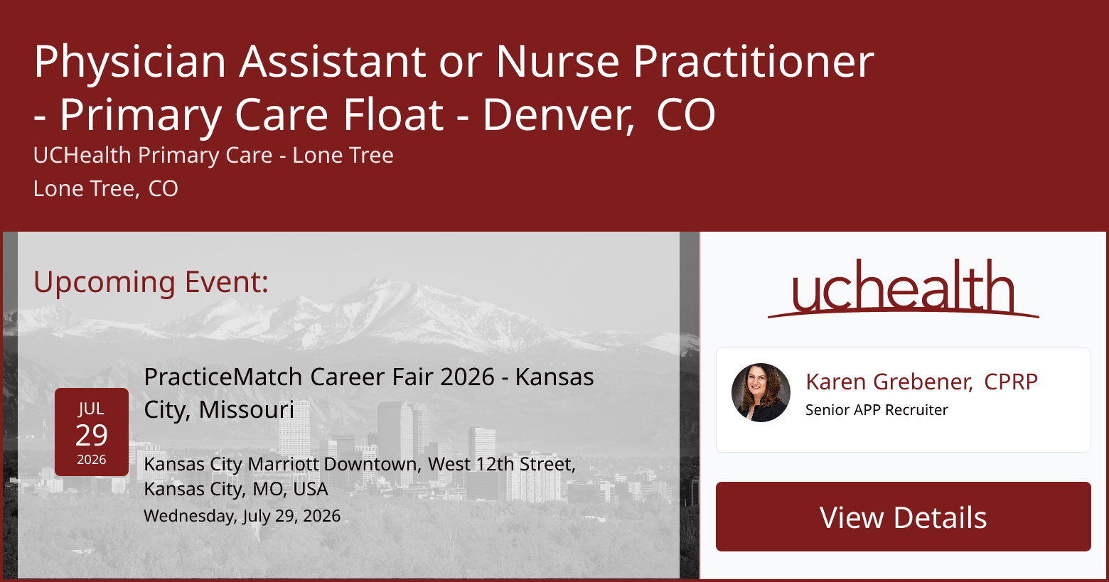 Physician Assistant or Nurse Practitioner - Primary Care Float - Denver ...